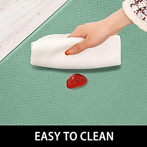 UPHTEH Anti Fatigue Kitchen Mats for Floor 2 Piece Set,17.32 * 28.74 and 17.32 * 46.25,Non Slip Waterproof Kitchen Mats and Rugs Ergonomic Comfort Mat for Kitchen,Home,Office,Sink,Laundry Room (green)