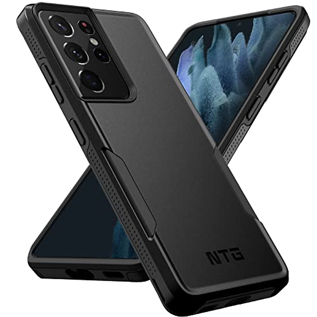 NTG [1st Generation Designed for Samsung S21 Ultra Case(Not for S21 6.2&S21 Plus), Heavy-Duty Tough Rugged Lightweight Slim Shockproof Protective Case for Samsung Galaxy S21 Ultra 6.8 Inch, Black