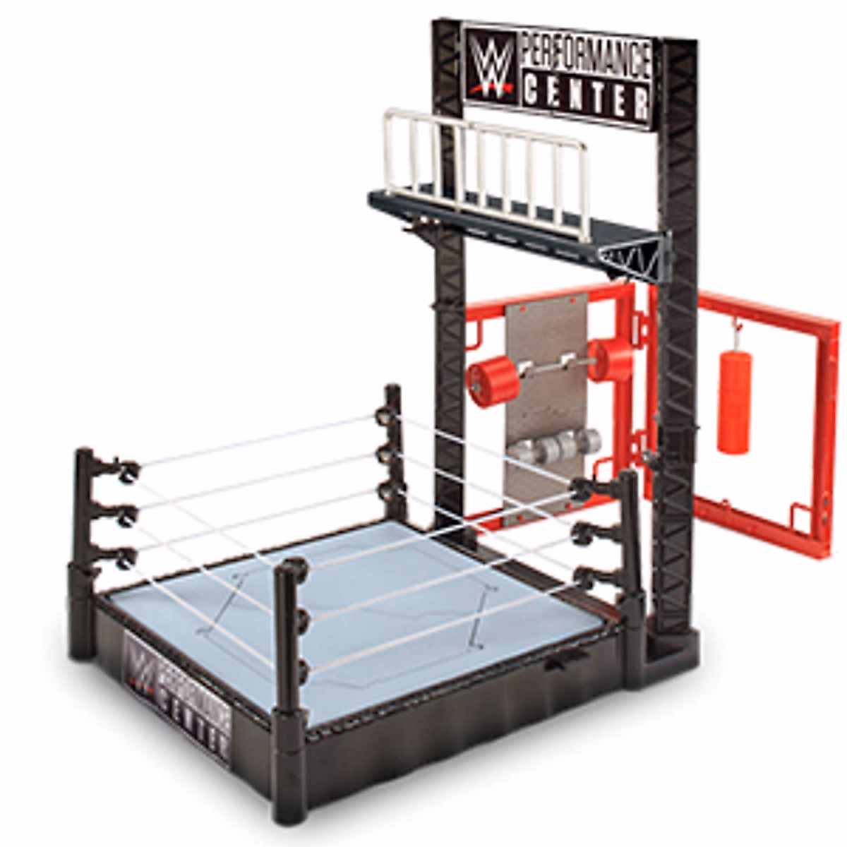 Mattel WWE Wrekkin’ Performance Center Playset with Gym, Breakable Accessories, Collapsible Scaffolding, Breakaway Sign, Collapsible Ring & Easy Reassembly