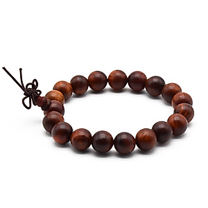 Zen Dear Unisex Natural Rosewood Prayer Beads Buddha Buddhist Prayer Meditation Mala Necklace Bracelet (10mm 19 beads)