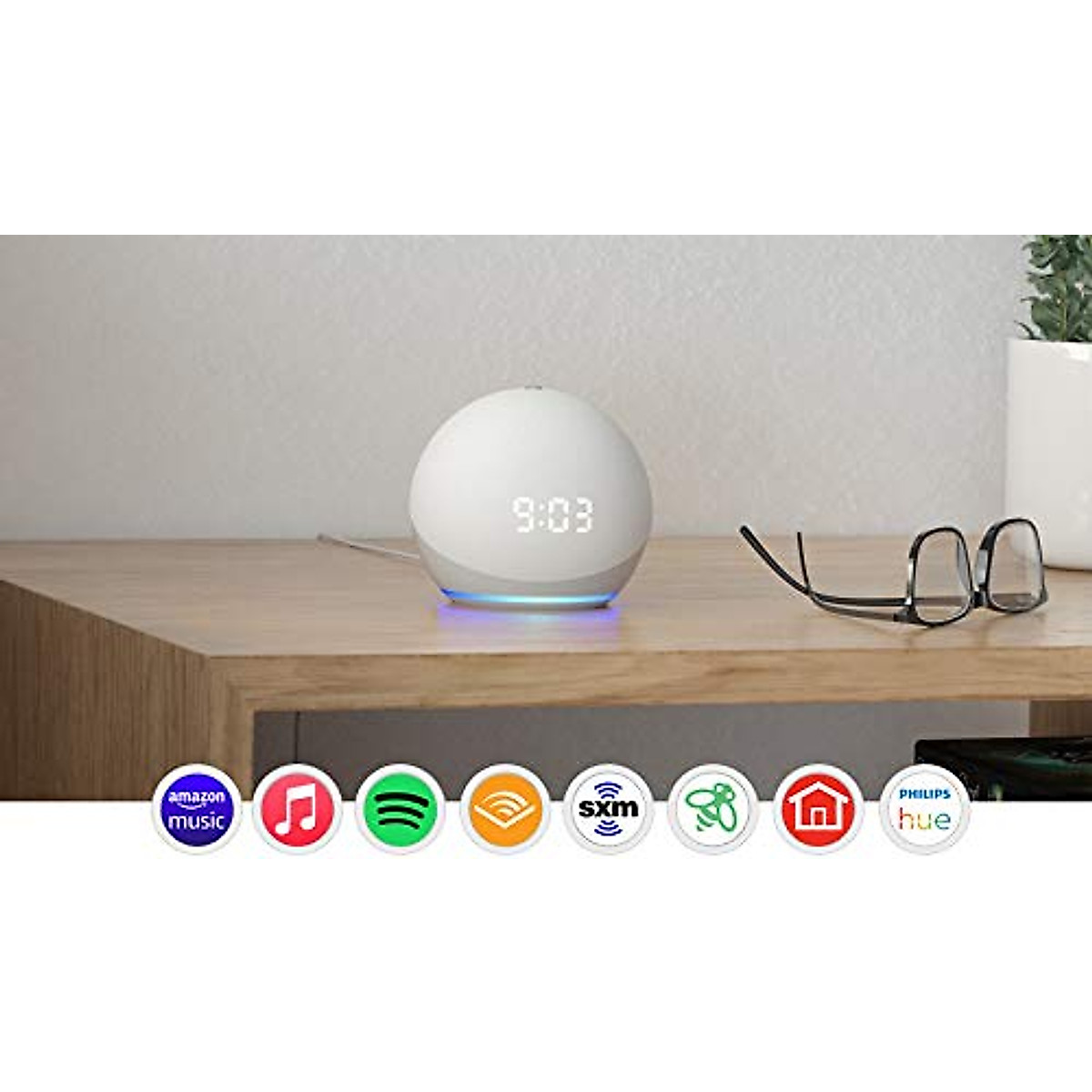 Certified Refurbished Echo (4th Gen) with clock | With premium sound, smart home hub, and Alexa