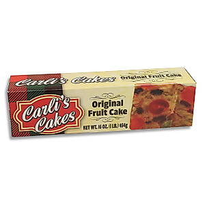 Fruitcake - Made From The Finest Fruits and Nuts - Wrapped For Freshness - 1lb Fruit Cake - By Carli's Cakes