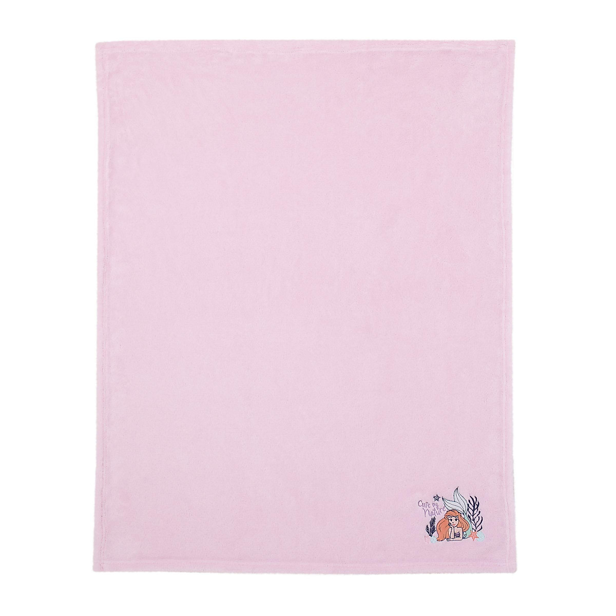 Disney The Little Mermaid Pink and Coral Ariel Cute by Nature Super Soft Baby Blanket
