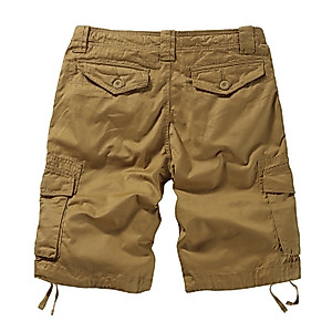 Match Men's Twill Comfort Cargo Short Without Belt #S3612 (Label Size 4XL/40 (US 38), Khaki)