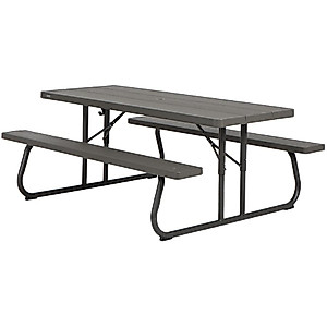 Lifetime 60110 6Ft Woodgrain FLD Picnic Table