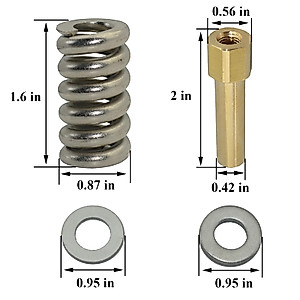 Zeiboat DEX2420JKIT, DEX2400JN Sleeve Nut Assembly with Spring & Metal Washers, Length of 2 in, Filter Housing Replacement Set