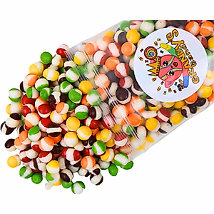 Grandys Candys Freeze Dried Candy- Freeze Dry Candy Skittles-Original Fruit Flavors, Light and Airy Candy Bursting with Trendy, Bold Flavors (8 oz)