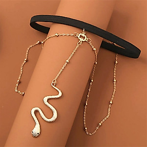 Gold Snake Thigh Chain for Women Snake Pendant Thigh Accessories Beach Boho Style Leg Chain Jewelry Halloween Costume Accessories