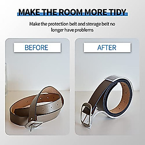 SUNSHNO 10 PCS Acrylic Belt Display Stand for Men and Women Belt, Rack Holder Closet Organizer Space Saver Case for Store Display or Home Use