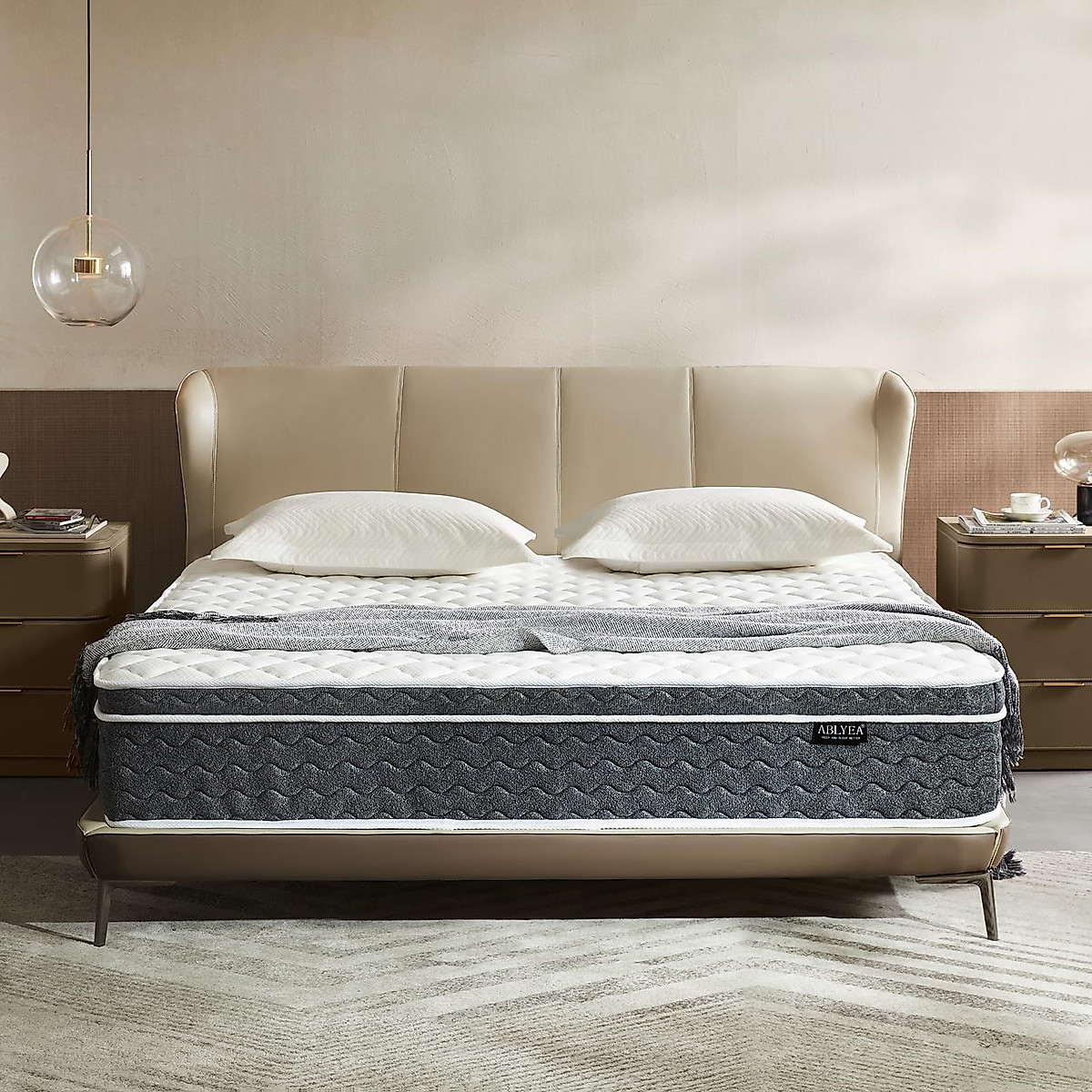 Ablyea Full Mattress 12 Inch Full Size Hybrid Mattress - Memory Foam & Individually Pocket Coils Springs | Pressure Relief | Motion Isolation, Edge Support | CertiPUR-US Certified | Medium Firm