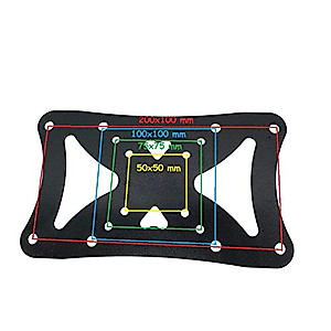 Mount Plus 201M VESA Mount Adapter Plate for 200 x 100 mm VESA Patterns | Conversion Kit for 75 x 75 and 100 x 100 mm VESA Patterns to 200 x 100 mm VESA Patterns