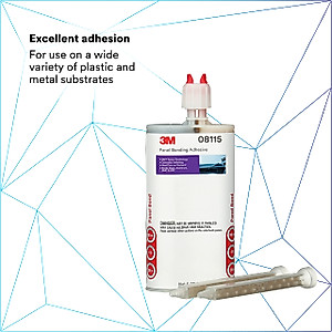 3M Panel Bonding Adhesive, 08115, OEM Recommended, Two-Part Epoxy, 200 ml/6.75 fl oz Cartridge, Black