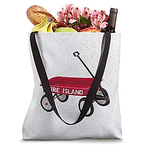 FI NY Fire Island red wagon ocean beach pines grove kismet Tote Bag