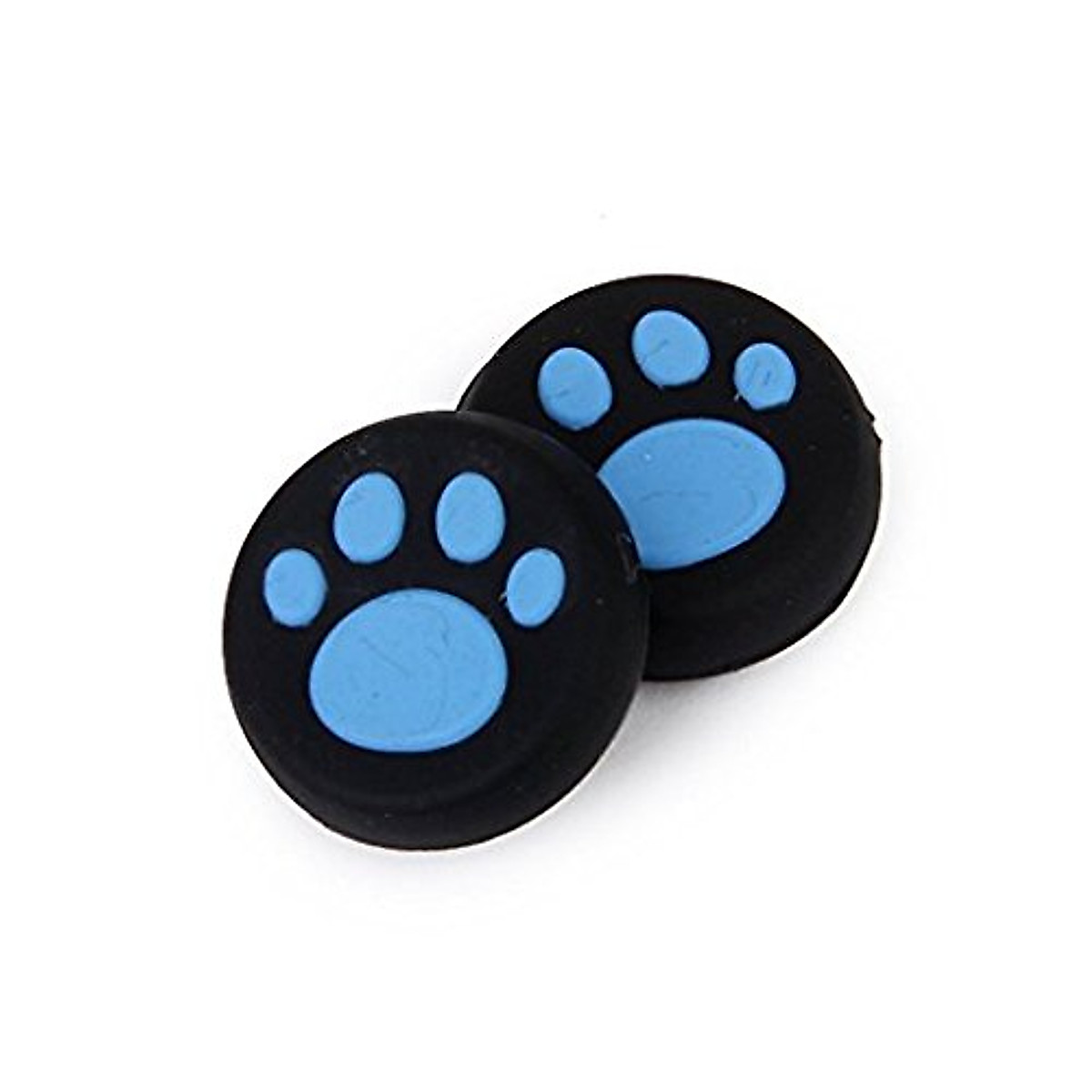 Analog Silicone Thumb Stick Grips Cap Joystick ThumbSticks Caps Cover for PS4 PS3 Xbox One Xbox 360 PS2 Game Controllers (4 x Blue Cat Dog Paw)