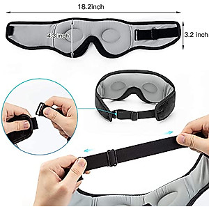 Sleep Mask with Bluetooth Headphones, Boodlab 3D Bluetooth Sleep Mask with Ultra Thin Speakers, Wireless Washable Sleeping Headphones for Meditation Travel, Cool Gadgets Gift for Women Man