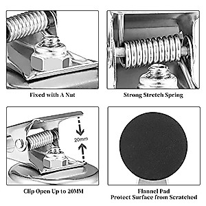 6 pcs Magnetic Clips for Refrigerator&Whiteboard, Heavy-Duty Stainless Steel Magnet Clips, 32mm Fridge Magnets Memo Note Clips, Suitable for Office and Kitchen
