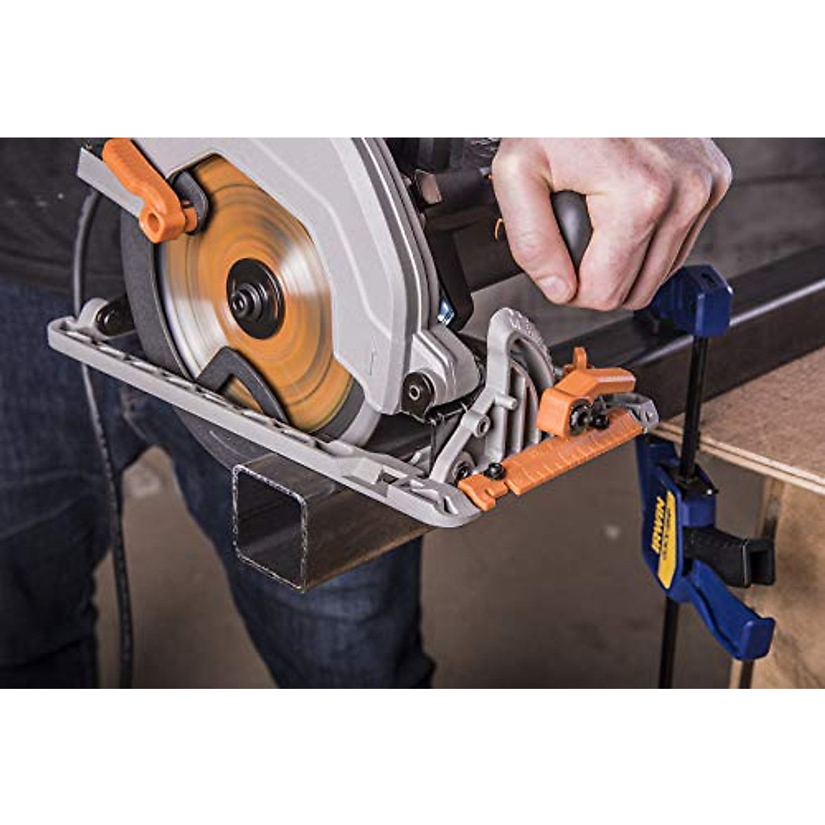 Evolution Power Tools R185CCS 7-1/4" TCT Multi-Material Cutting Circular Saw, 7-1/4", Orange