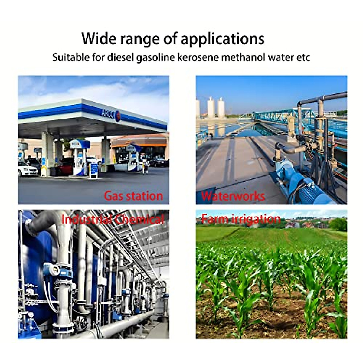 1" Flow Meter, LCD Electronic Digital Display Flowmeter，with 1-Inch NPT Inlet/Outlet, for Measure A Variety of Diesel, Kerosene, Gasoline Liquid Flow