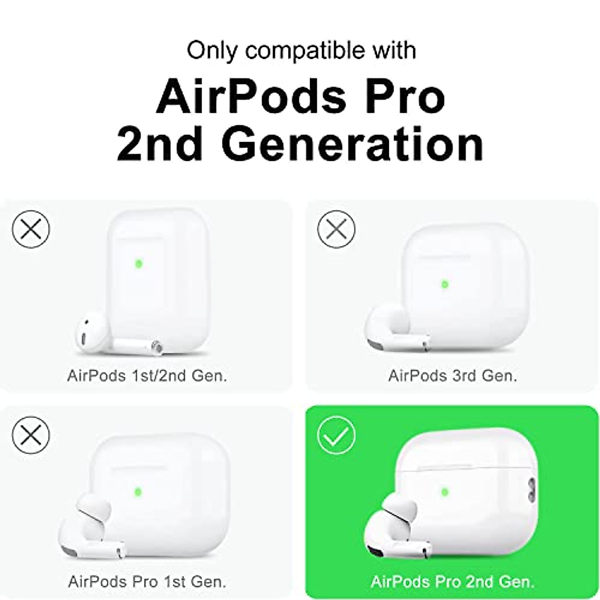 Svanove for Airpods Pro 2nd Generation Case Clear, Neon Transparent Airpods Pro 2 Case Silicone Accessories, Soft Rubber Gel Airpods Case for Women Girl Cute, Protective Cover with Lock, Hot Pink