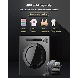 OOTDAY Portable Clothes Dryer Compact Laundry Dryers 850W, Auto-Electronic Control panel, 8.8 lbs Load Volume, Front Load Stainless Steel Tumble for Home, Apartment, Dorms, White