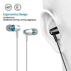 Kamon 5 Pack Earbuds Headphones with Remote & Mic, Earphones Wired Stereo in-Ear Bass for iPhone, Android, Smartphones, iPod, iPad, MP3, Fits All 3.5mm Interface (K1)