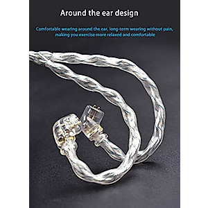 FAAEAL KZ ZSN ZS10 PRO Upgrade Earphone Cable,8 Core Cable Silver Blue Hybrid 784 Cores Silver Plated Upgrade Cable,Dedicated Cable 2Pin 0.75mm Replacement Headphone Wire for KZ ZSX Zax ZSN PRO