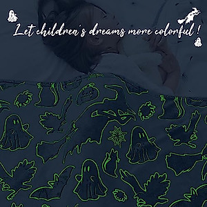 REXEO Throw Blanket Kids Soft Fleece Blankets Black Cat Halloween Throw Blanket 50"×60"