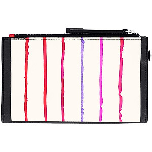 Brighton Fashionista Hot Lips Double Zip Wallet [7 1/2" X 4 1/2" X 3/4"]