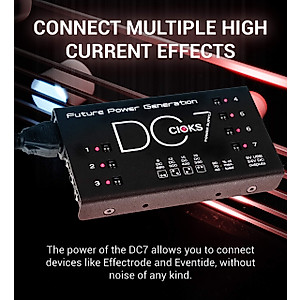 CIOKS DC7 Future Power Generation 9V / 12V / 15V / 18V DC Universal Power Supply with 7 Isolated Outputs and 5V USB Outlet for Effect Pedals