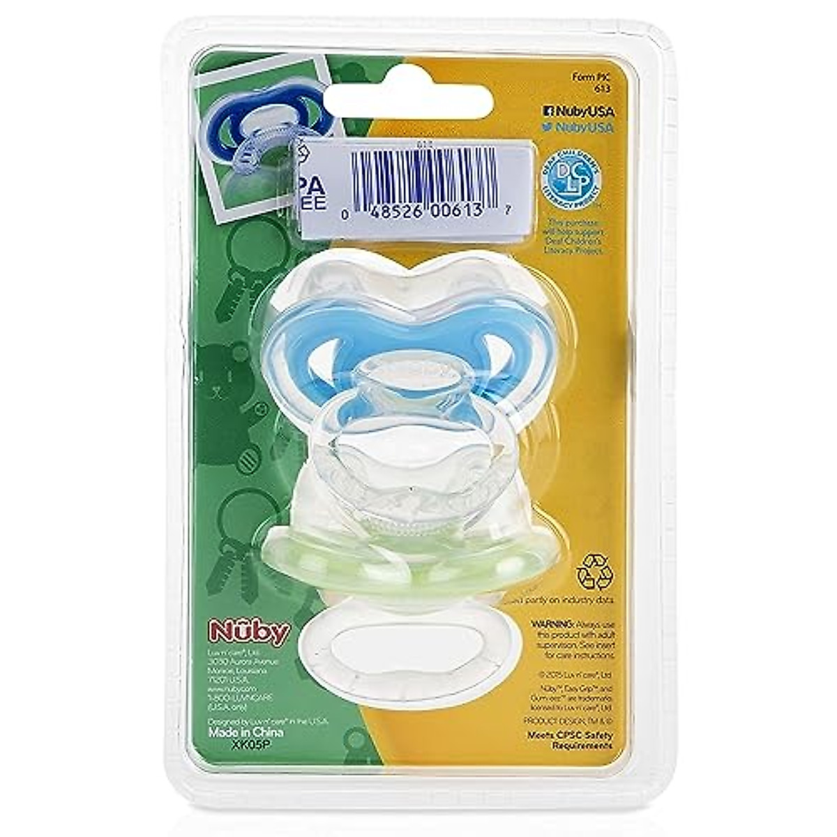 Nuby 2-Pack Gum-eez Pacifier Teethers, Colors May Vary