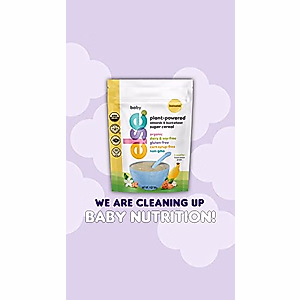 Else Nutrition Super Cereal For Babies 6 mo+, Made With Real Whole Plants for a Nutritionally Balanced meal, with gluten free carbs and plant protein (Original, Single)
