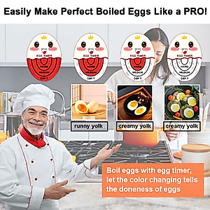 WEWESGAO Egg Timer Sensitive Hard | Soft Hard Boiled Egg Timer,Hard Boiled Egg Timer,Egg Timer for Hard Boiled Eggs,That Changes Color When Done