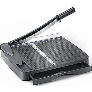 MROCO Paper Cutter 12" Cut Length Paper Trimmer, Guillotine Paper Trimmer with 12 Sheet Capacity Paper Slicer with Drawer Storage, Heavy Duty Guillotine Paper Cutters and Trimmers for Cardstock