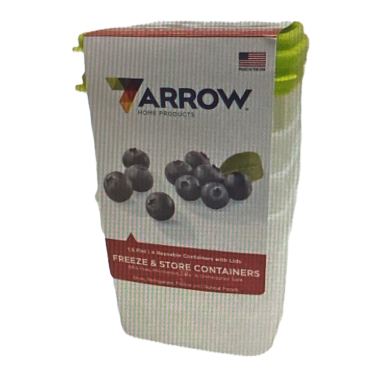 Generic Home Products 11/2 Pint White Food Storage Container Set 4 Pk, clear