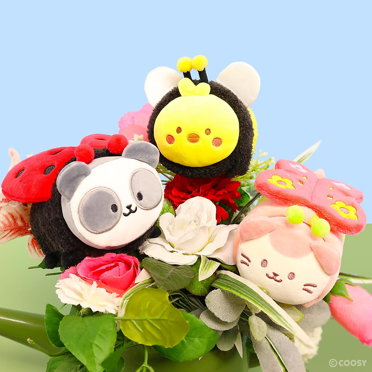 Anirollz Stuffed Animal Plush Toy – 6" Small Spring Outfitz Plush Doll | Soft, Squishy, Warm, Cute, Comfort, Safe | Birthday Gift Pillow with Panda Bear in Ladybug Pandaroll