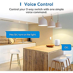 Meross 3 Way Smart Switch - Voice, Timer & Remote Control