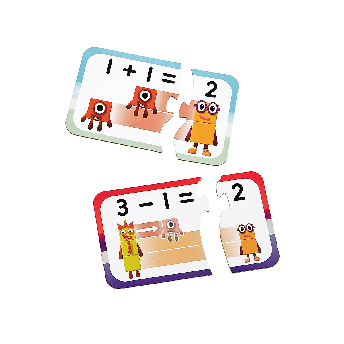 Learning Resources Numberblocks Adding and Subtracting Puzzle Set, Numberblocks Jigsaw Puzzle, Maths Jigsaw Puzzle, 20 Educational Puzzles in a Box, 2-Piece Puzzles, Ages 3+