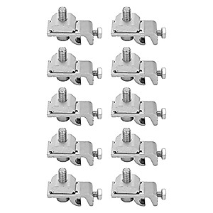 10Pcs Solar Mounting System Grounding Clip Solar Panel Photovoltaic On Coupling Earthing Ground Lug Cable Clamp Ground Clamp with Lay in Lug for Bare Wire and Pipe