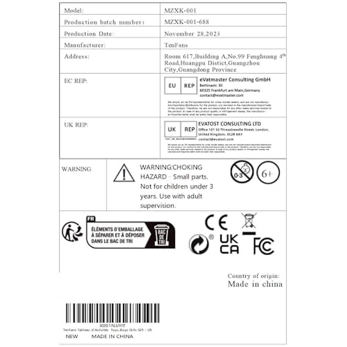 TenFans Busy Board - Montessori Toys for 3 4 5 Years Old - Sensory Toys for Autism - Toddler Toys Gift for Boys & Girls Learning Fine Motor Skills