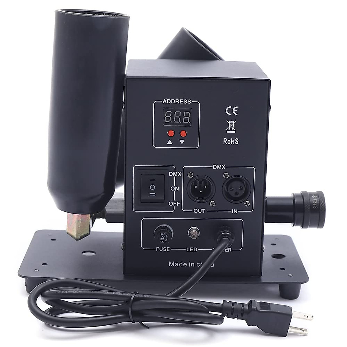 CO2 Fog Machine, 200W Double Pipe Co2 Cryo Jet Machine Air Column Smoke Machine Digital Stage Effect CO2 Cannon Fogger DMX512 for Stage Shows Club Wedding Party