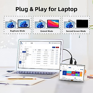 iPistBit 5 Inch Raspberry Pi Screen, Touchscreen Monitor 800x480 HDMI LCD Screen for Raspberry Pi 400/4/3/2/Zero/B/B+, Windows 11/10/8/7