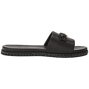 Karl Lagerfeld Paris womens Slide Sandal, Black, 10 US