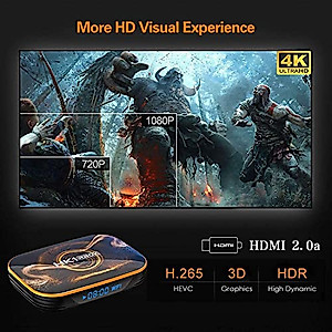 VAPEYS Android TV Box 11.0 HK1 RBOX R1 Smart TV Box RK3318 USB 3.0 Ultra HD 1080P 4K HDR WiFi 2.4Ghz 5.8Ghz Bluetooth 4.1 Set Top Box with Mini Wireless Backlit Keyboard,4G+64GB