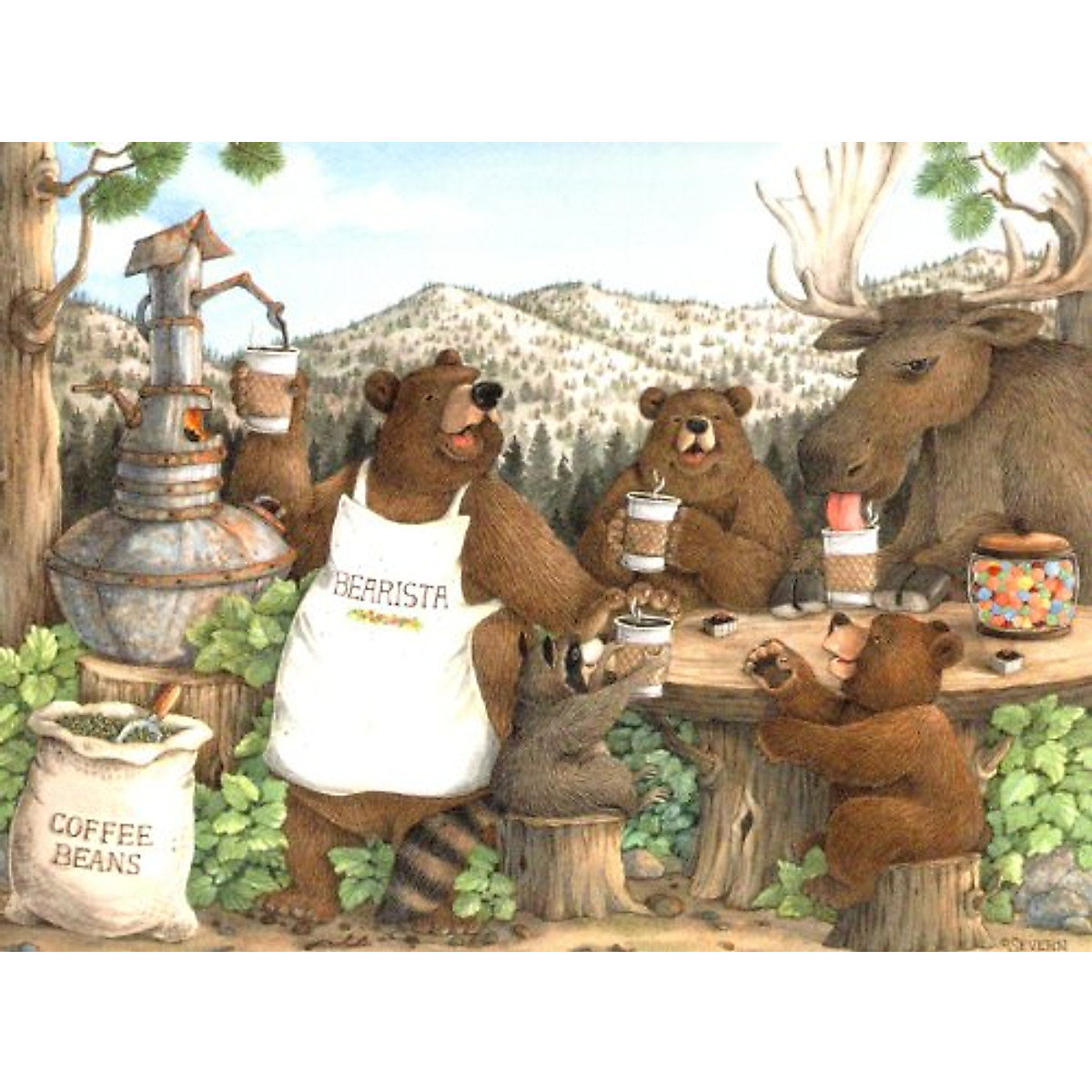 Leanin' Tree Funny Greeting Cards - Laughing Bear Art [AST90760] - 20 Greeting Cards with Full-color Interiors