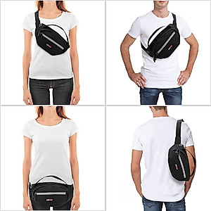 MAXTOP Large Hiking Fanny Packs for Women Men with Water-Resistant Waist Bag Pack Belt Bag for Biking Cycling Running Jogging Traveling Outdoors Workout Fitness Hiking