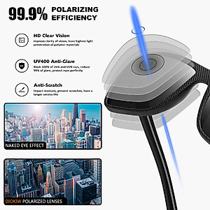 Square Polarized Sunglasses for Men Vintage Style Driving Travel Sun Glasses Lightweight Frame UV Protection Goggles