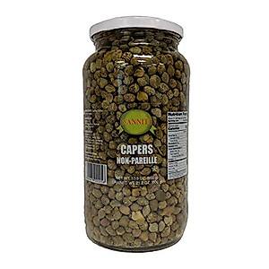 Sanniti Spanish Non Pareil Capers in Vinegar and Salt Brine - 33.5 oz