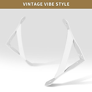 Leadpro Wood Floating Shelves Set of 3, Wide Display Shelf Wall Mounted with Brackets, Easy Hanging Floating Shelves for Bedroom, Kitchen, Living Room, Bathroom (White)