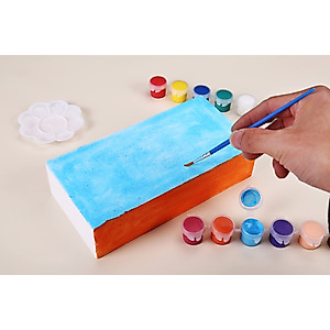 AMZQNART 4 Pack Craft Foam Blocks, 8x4x2 Square Polystyrene Foam Bricks for Art Sculpting, Flower Arrangements, Sculpture, Modeling, School and Home DIY.