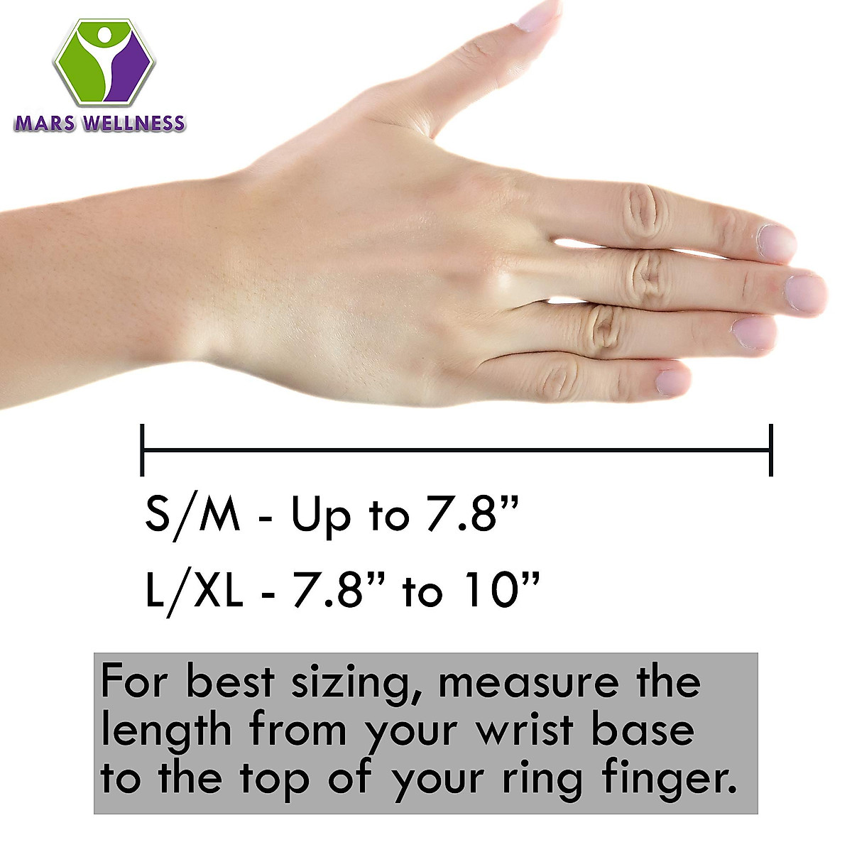 MARS WELLNESS Boxer Fracture Splint - 4th or 5th Metacarpal Splint Hand and Finger Brace - Broken Fingers, Wrist, Pinky and Hand Immobilizer - Small/Medium